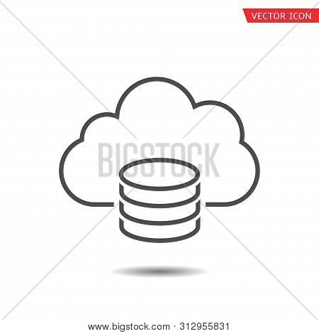 Database Cloud Icon. Vector & Photo (Free Trial) | Bigstock