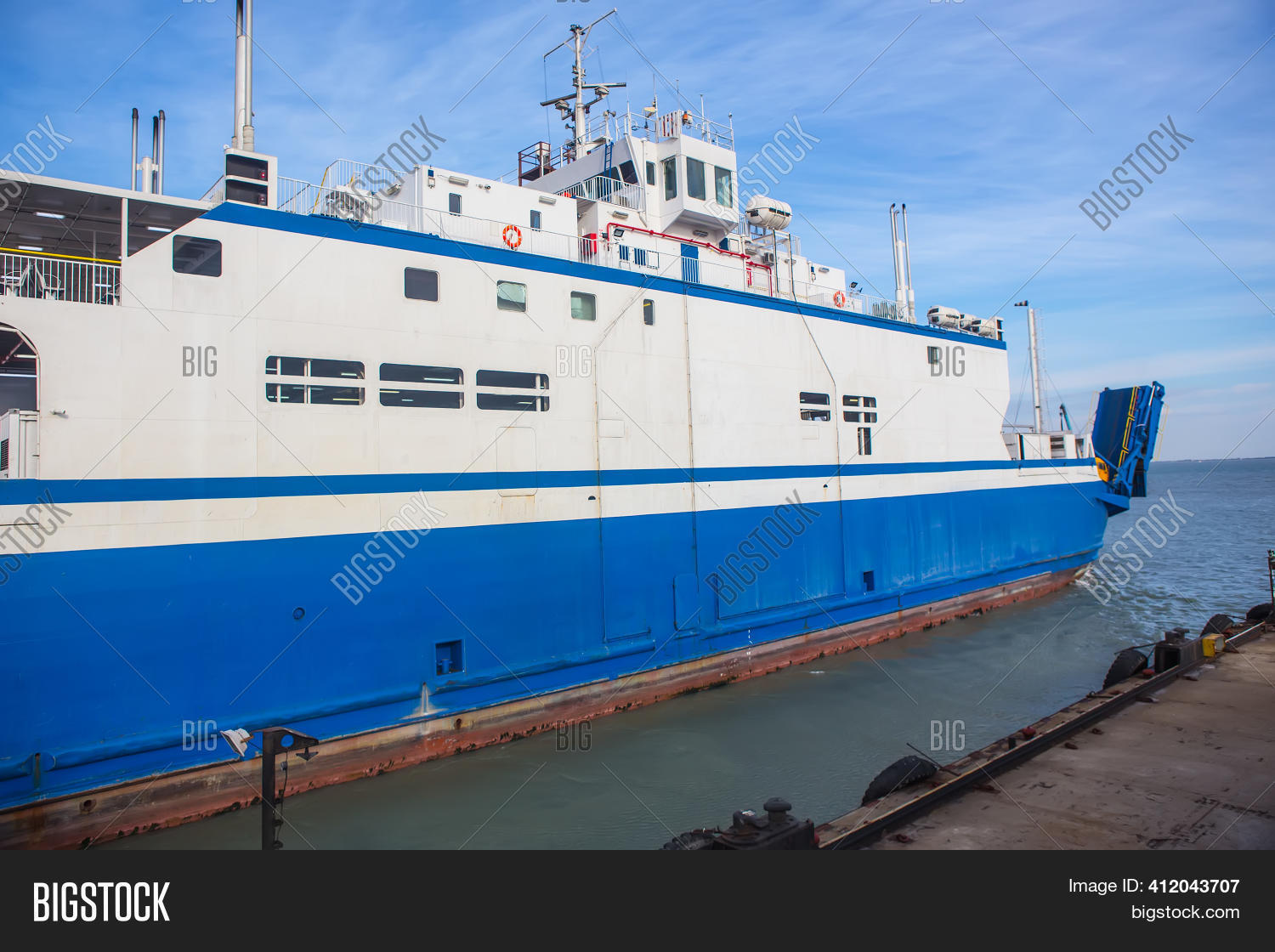 Modern Ferry On Dock Image & Photo (Free Trial) | Bigstock