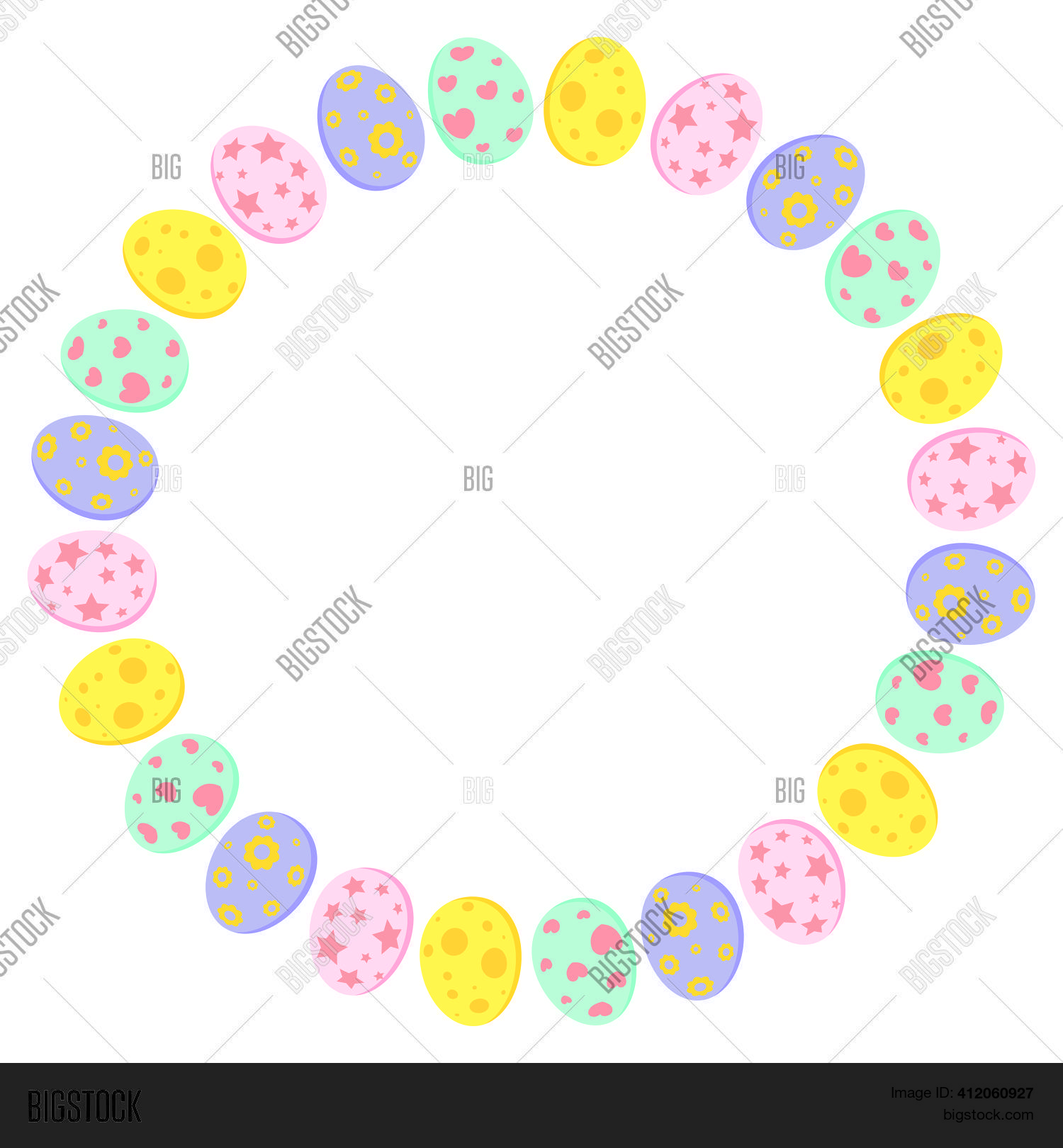 Easter Egg Circle Vector & Photo (Free Trial) | Bigstock