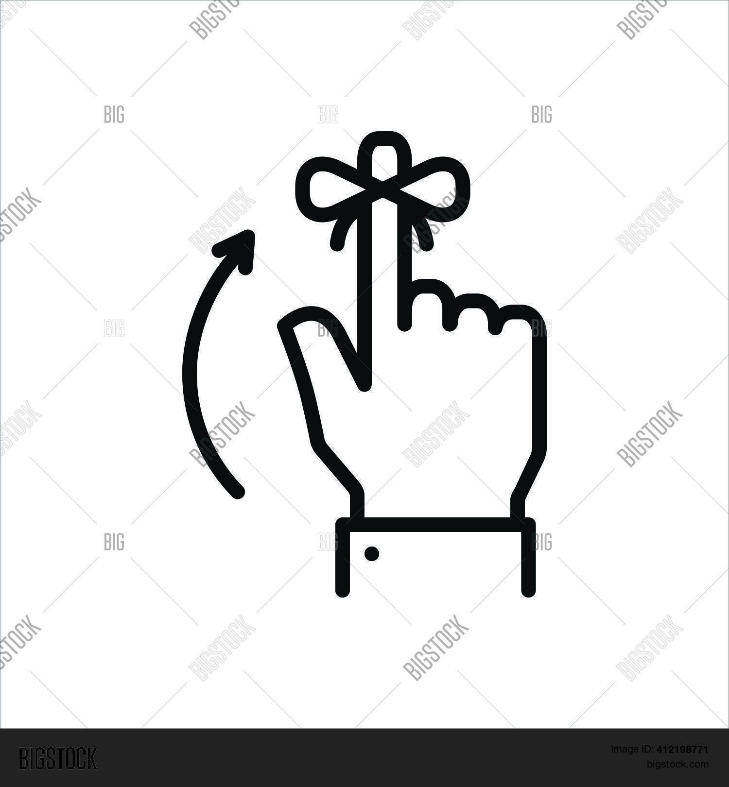 Black Line Icon Vector & Photo (Free Trial) | Bigstock