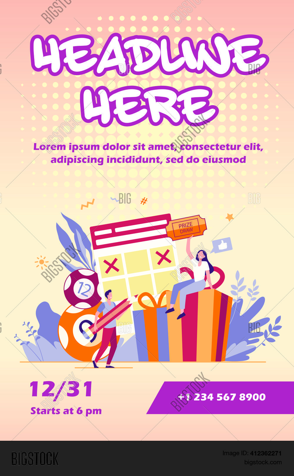 Prize Draw Concept. Vector & Photo (Free Trial) | Bigstock