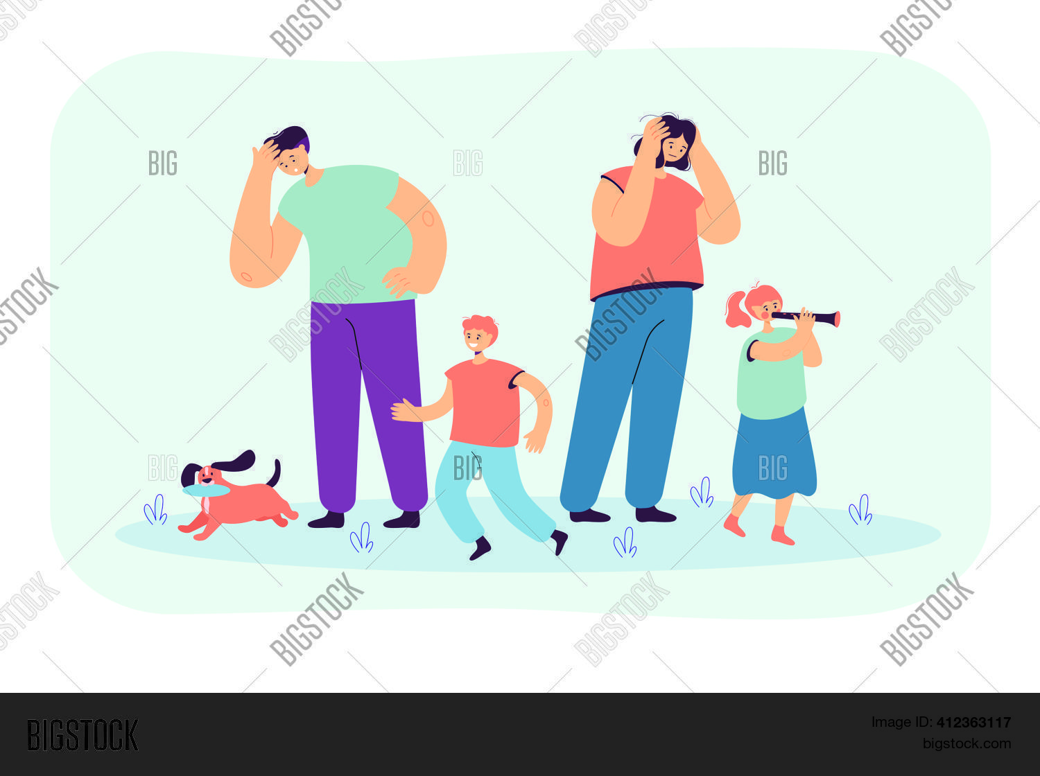 Tired Parents Looking Vector & Photo (Free Trial) | Bigstock