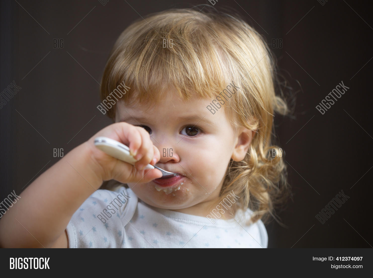Baby Eating Dirty Face Image & Photo (Free Trial) | Bigstock