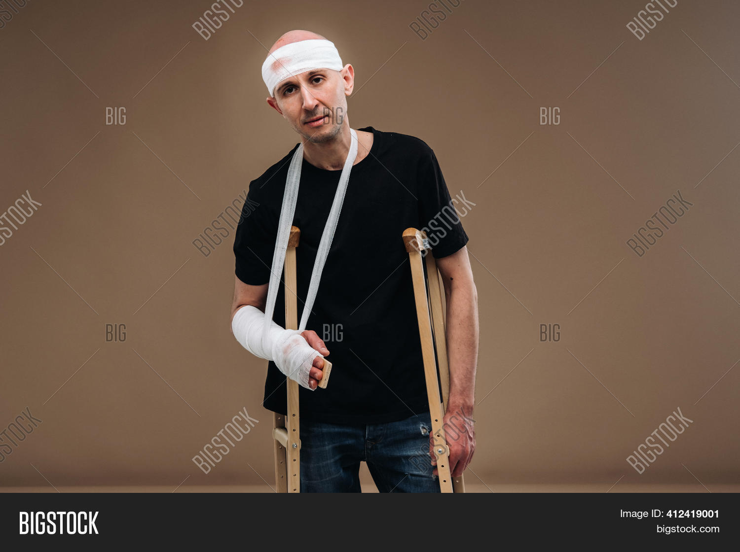 Battered Man Bandaged Image & Photo (Free Trial) | Bigstock