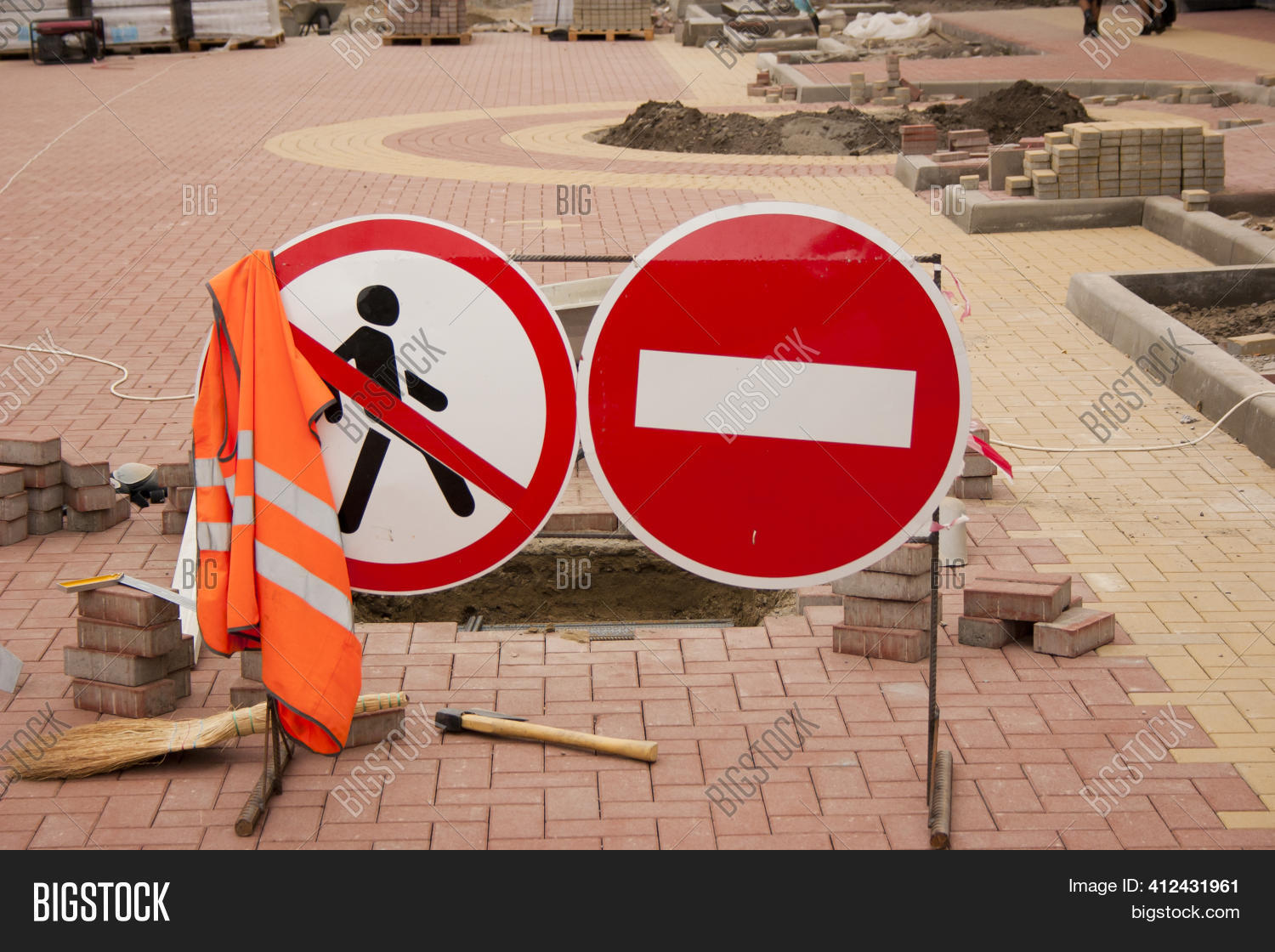 Paving Slabs Laying Image & Photo (Free Trial) | Bigstock
