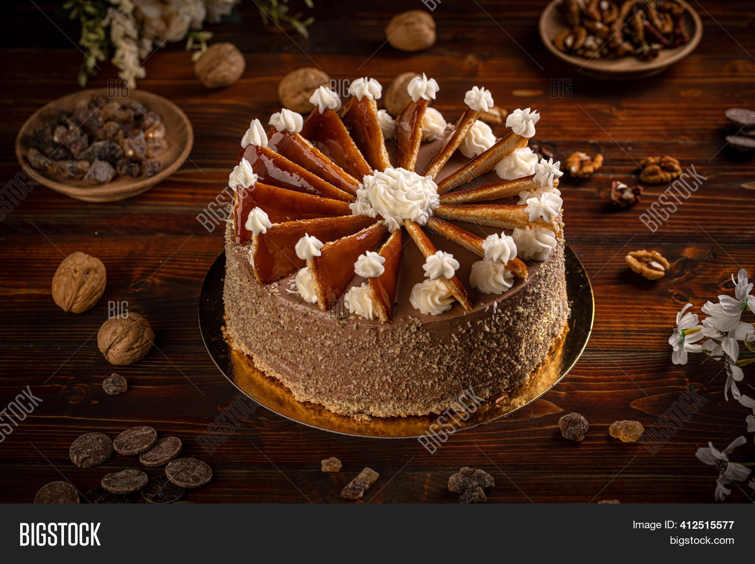 Dobos Cake Nuts On Image & Photo (Free Trial) | Bigstock