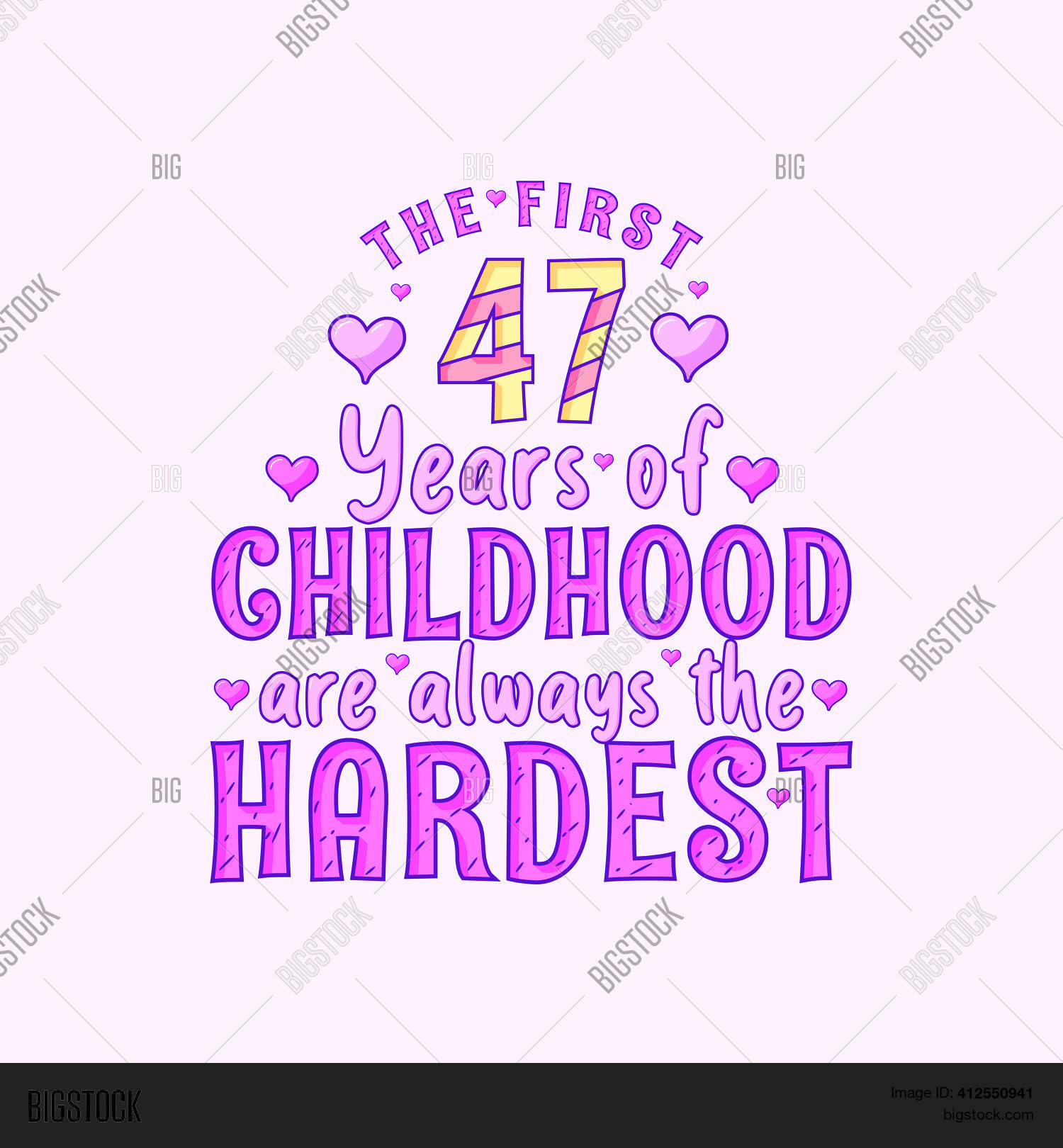 47th Birthday Vector & Photo (Free Trial) | Bigstock