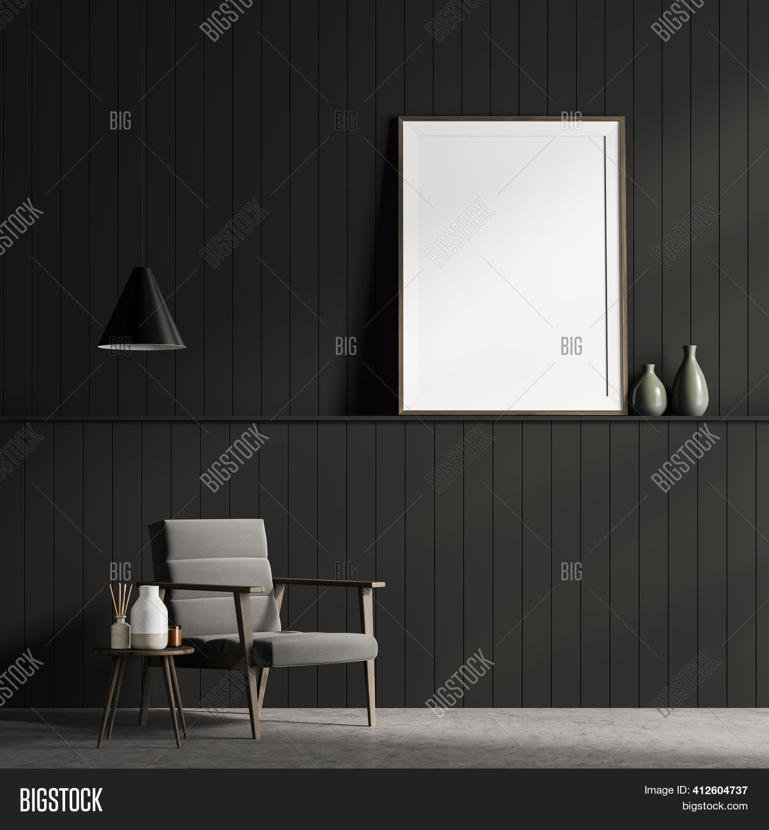 Dark Room Interior Image & Photo (Free Trial) | Bigstock