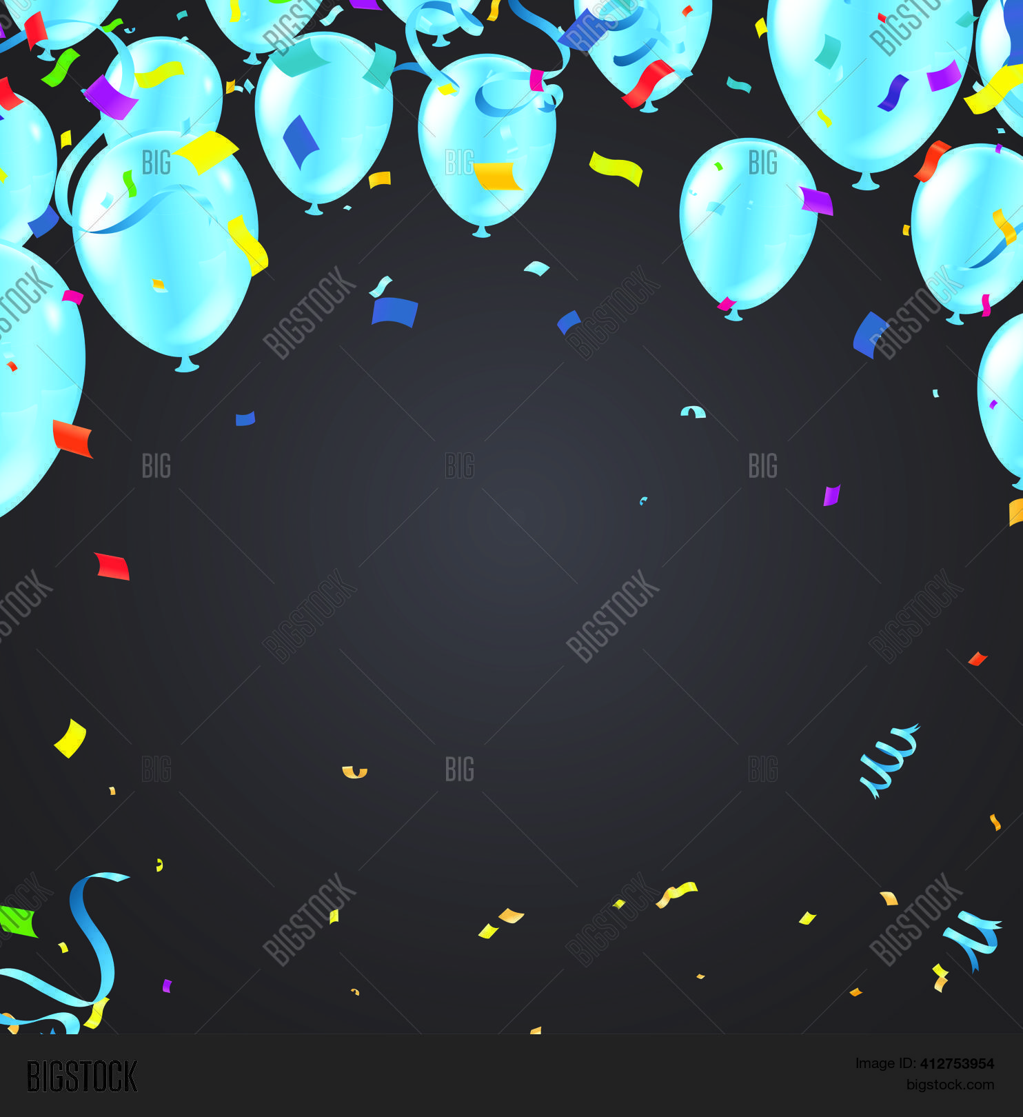 Blue Balloons, Vector Vector & Photo (Free Trial) | Bigstock