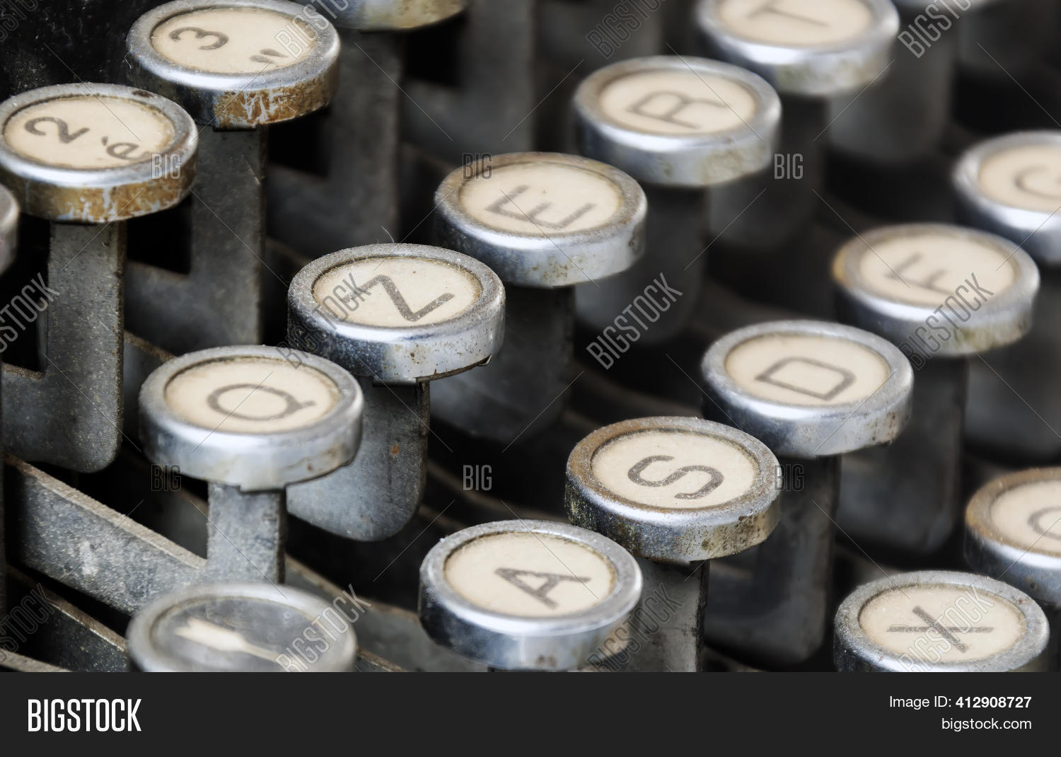 Keys Old Typewriter. Image & Photo (Free Trial) | Bigstock