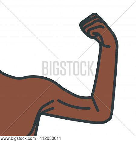 Weak Male Arms Flexed Vector & Photo (Free Trial) | Bigstock