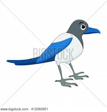 Magpie Bird Cartoon Vector & Photo (Free Trial) | Bigstock