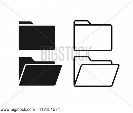 Folder Vector Icon. File Symbol. Open Document Archive Sign. Web And ...