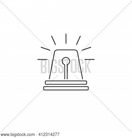 Siren Line Icon. Vector & Photo (Free Trial) | Bigstock