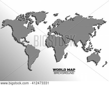 World Map Shadow. Map Vector & Photo (Free Trial) | Bigstock