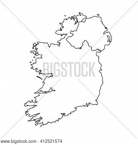 Outline Map Ireland Vector & Photo (Free Trial) | Bigstock