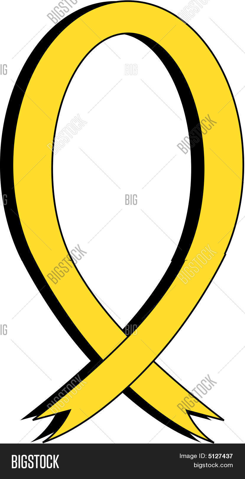 Yellow Ribbon Vector & Photo (Free Trial) | Bigstock