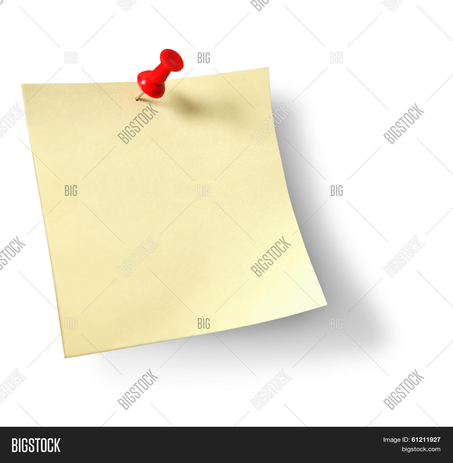 Blank Note Push Pin Image & Photo (Free Trial) | Bigstock