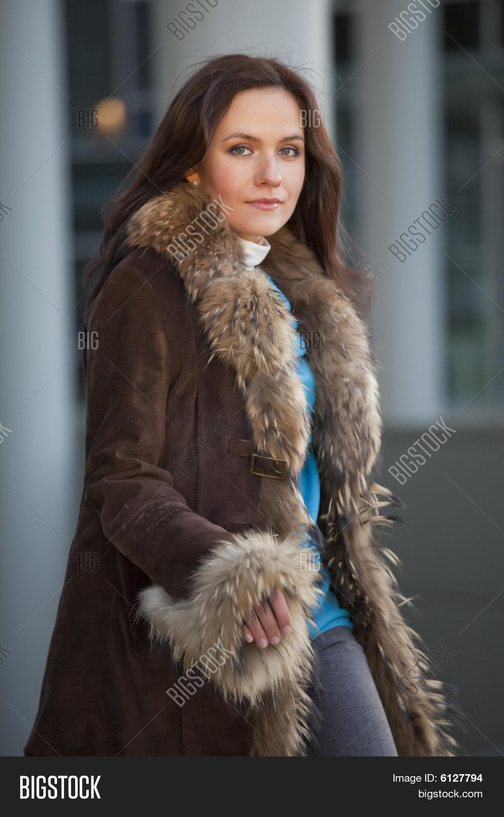 Fashion Woman Fur Coat Image And Photo Free Trial Bigstock