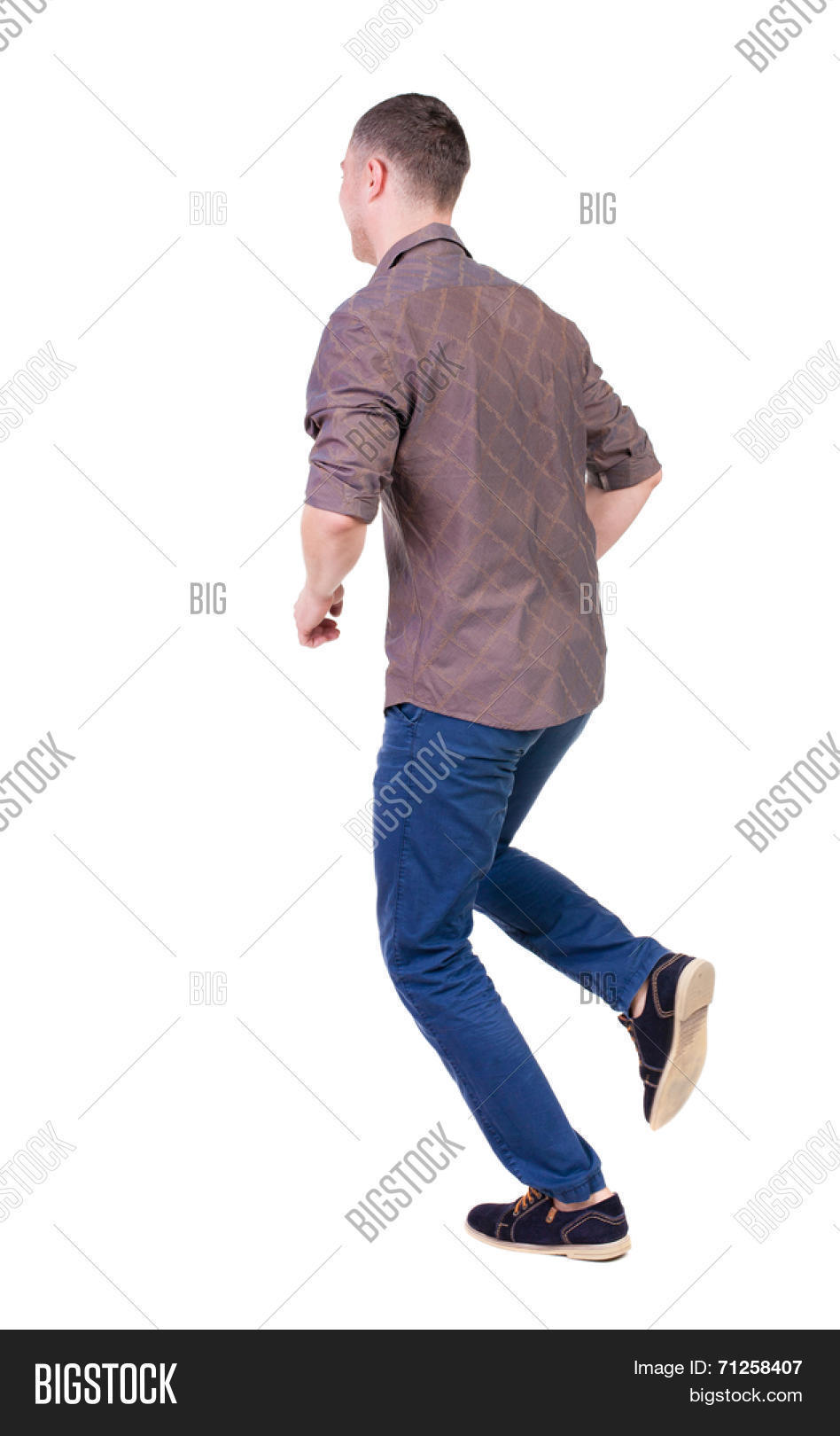 Back View Running Man Image & Photo (Free Trial) | Bigstock