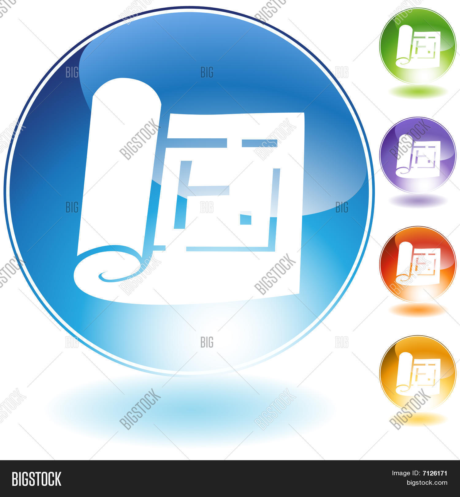 Blueprint Icon Set Vector & Photo (Free Trial) | Bigstock