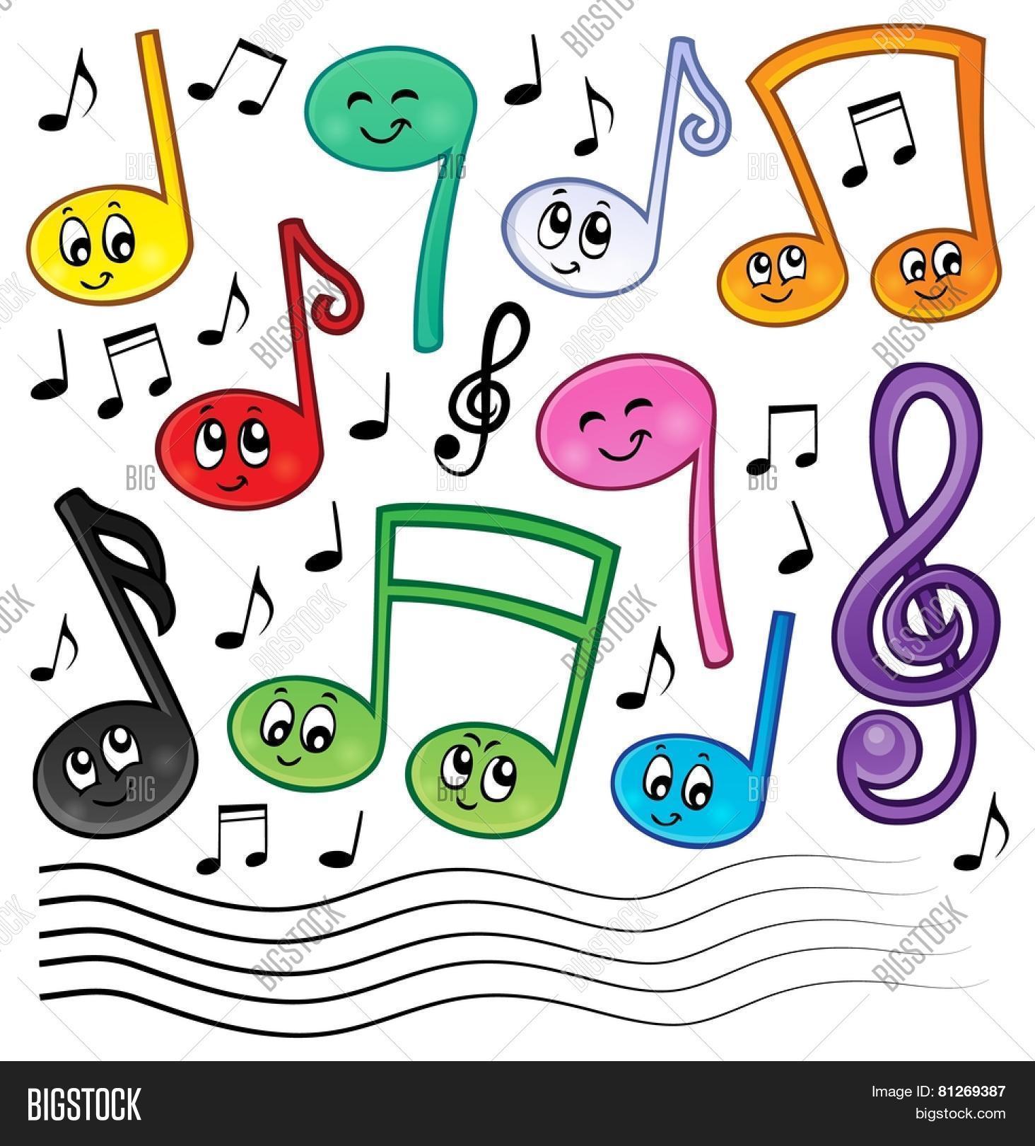 Cartoon Music Notes Vector & Photo (Free Trial) | Bigstock