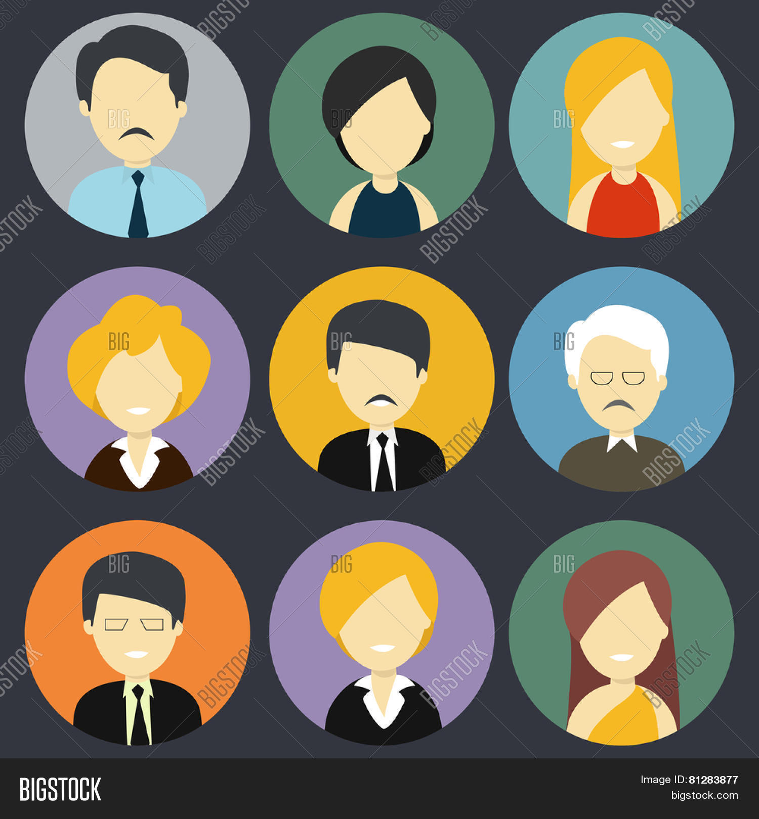 Character Icons Vector & Photo (Free Trial) | Bigstock