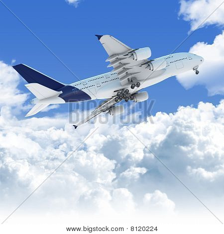 Airplane Flying Over Image & Photo (Free Trial) | Bigstock