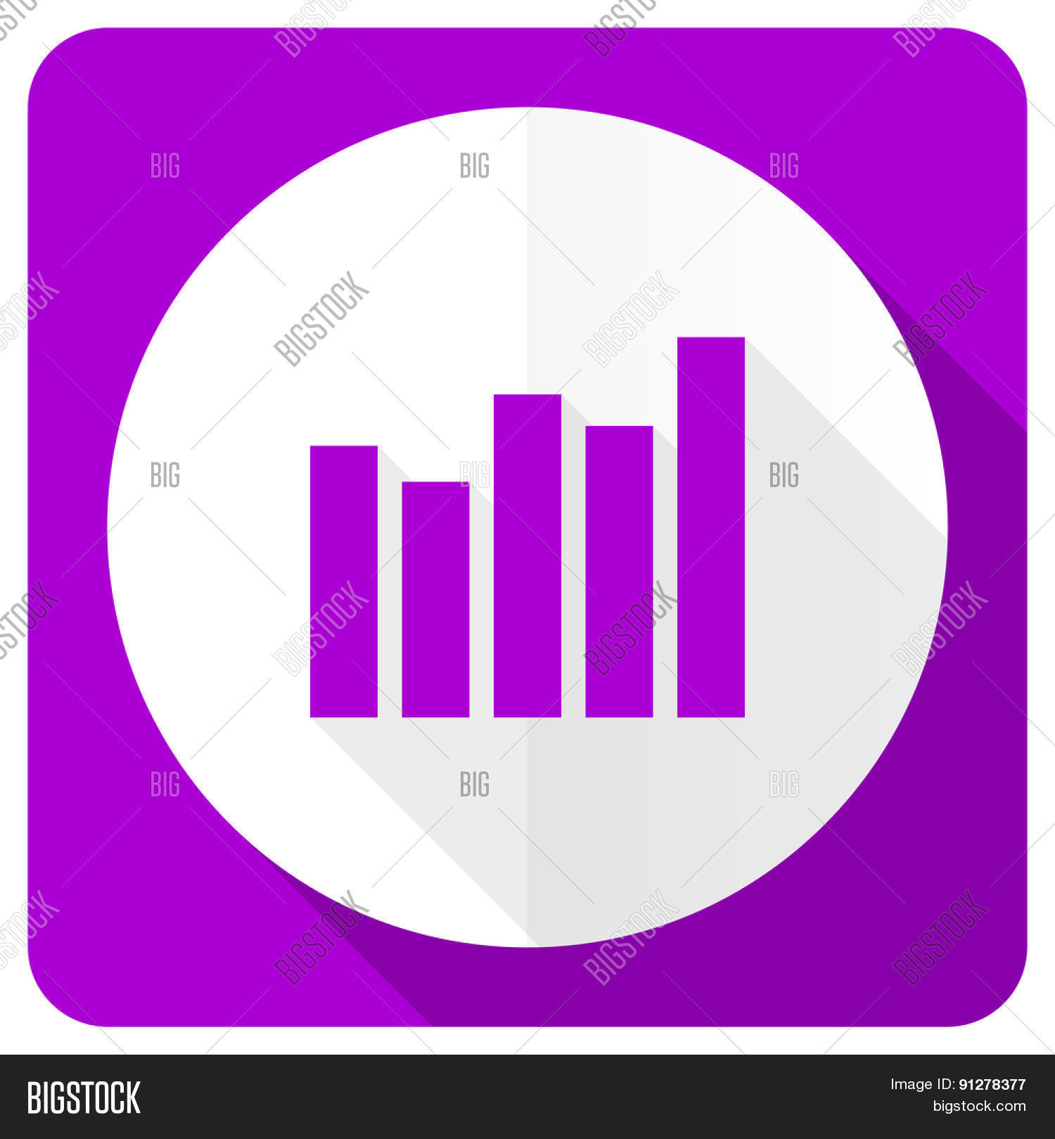 Graph Pink Flat Icon Image & Photo (Free Trial) | Bigstock