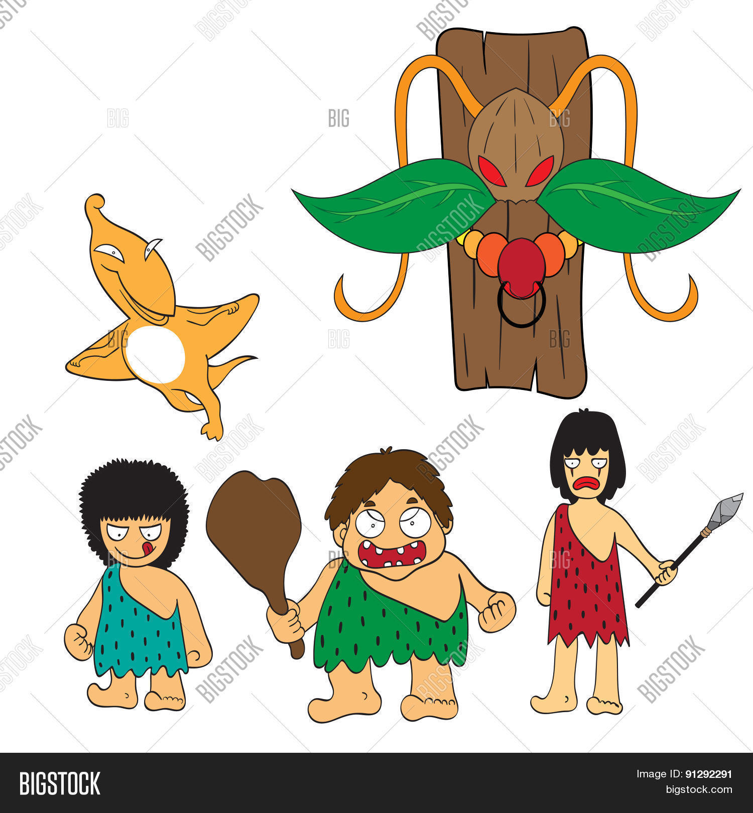 Stone Age People Vector & Photo (Free Trial) | Bigstock