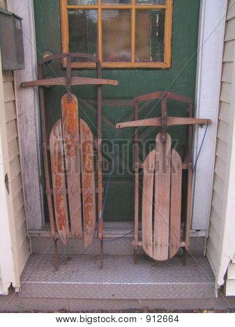 Old Fashioned Sleds Image & Photo (Free Trial) | Bigstock