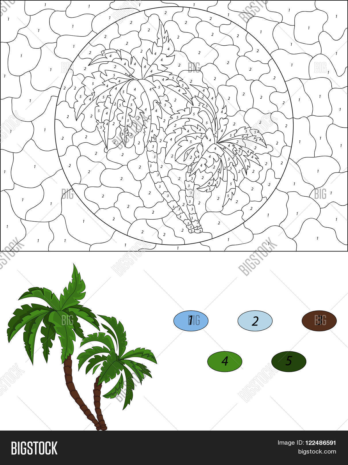 Cartoon Palm Tree. Vector & Photo (Free Trial) | Bigstock