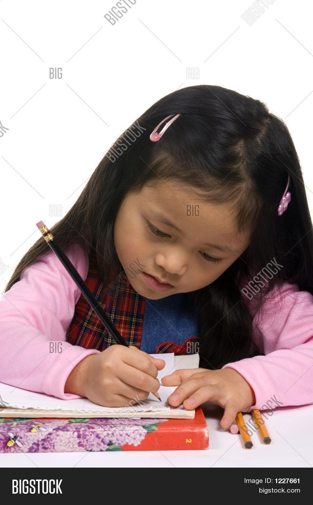 Young Girl Writing 3 Image & Photo (Free Trial) | Bigstock