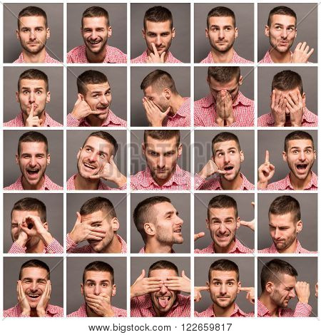 Set Handsome Emotional Image & Photo (Free Trial) | Bigstock