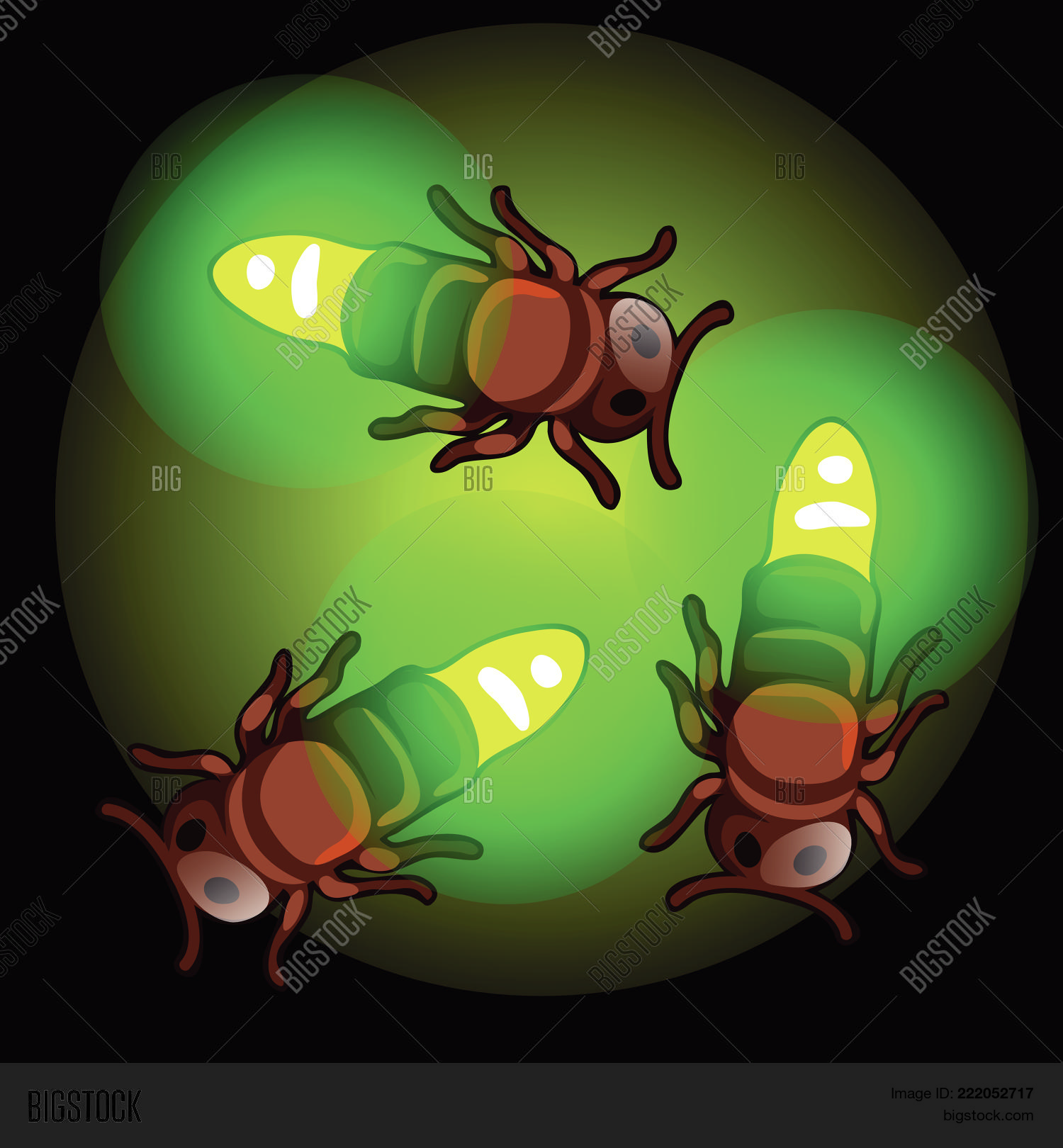 Set Cartoon Firefly Vector & Photo (Free Trial) | Bigstock
