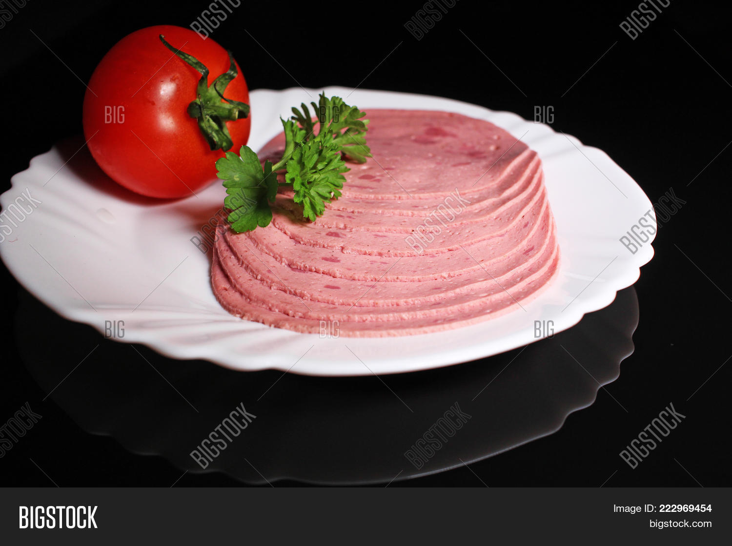 Round Ham. Sliced Pink Image & Photo (Free Trial) | Bigstock
