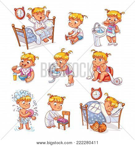 Daily Routine Vector & Photo (Free Trial) | Bigstock