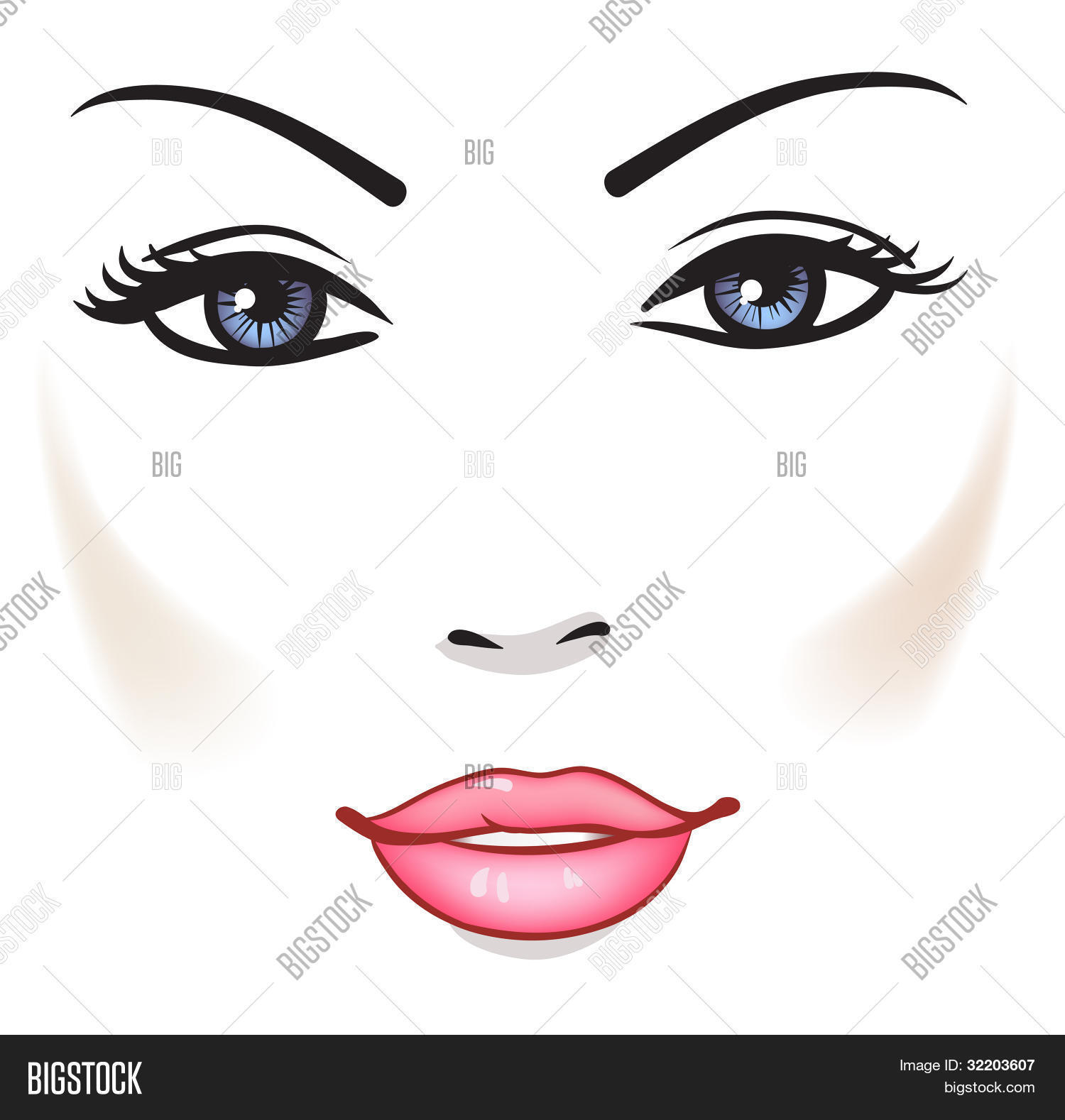 Vector y foto Belleza Rostro De (prueba gratis) | Bigstock