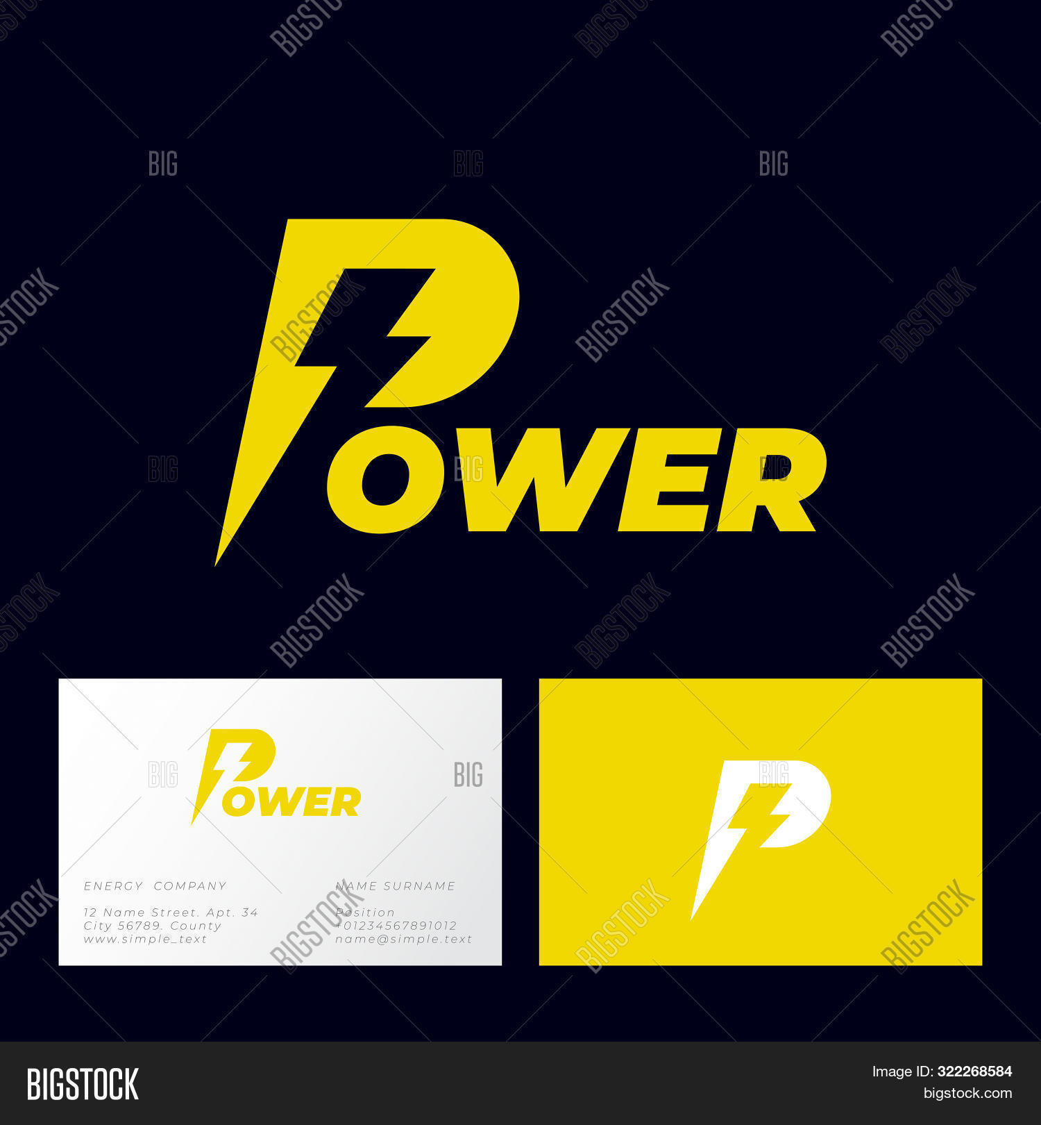 Power Logo. Yellow Vector & Photo (Free Trial) | Bigstock