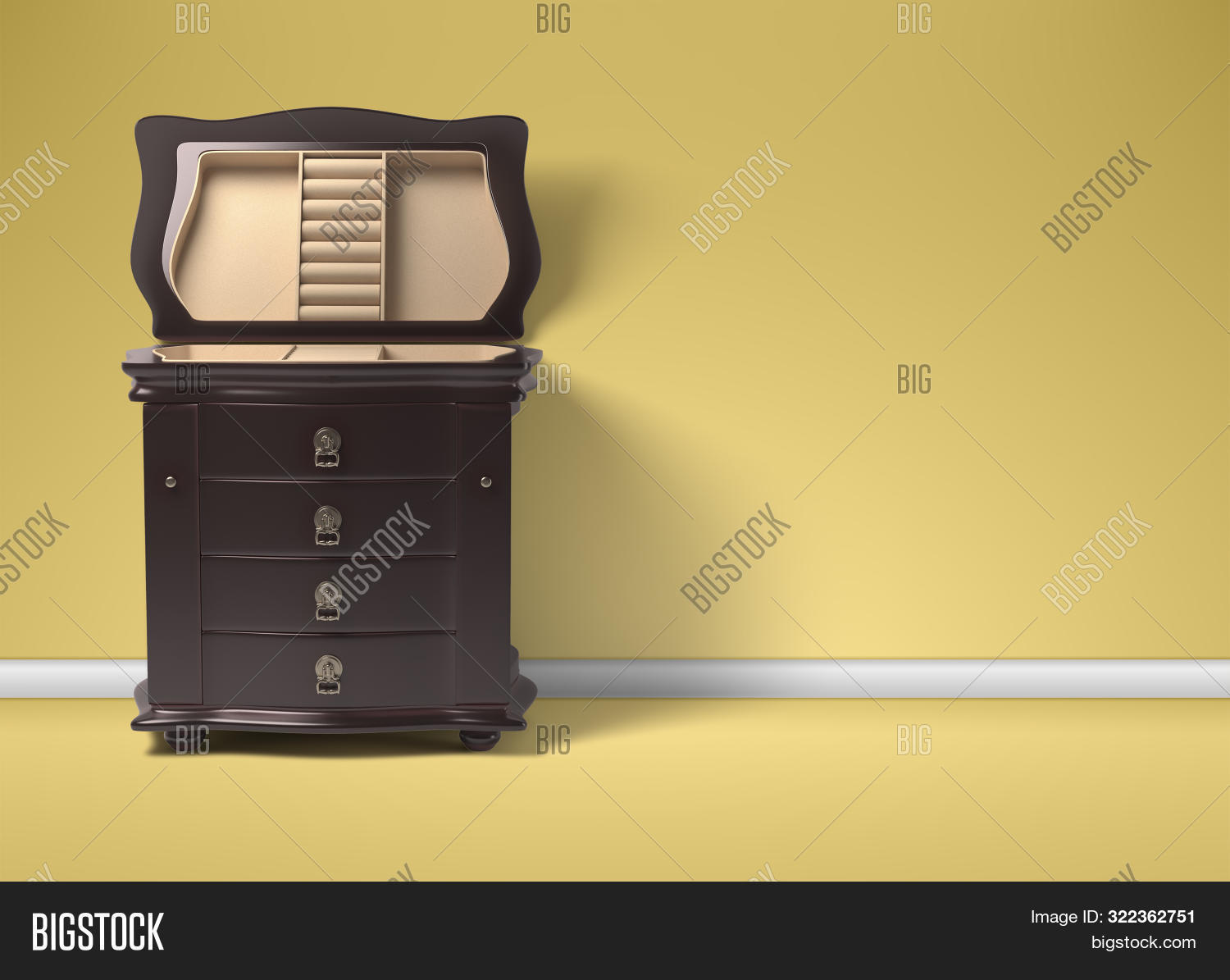 Open Chest 3d Model. Image & Photo (Free Trial) | Bigstock