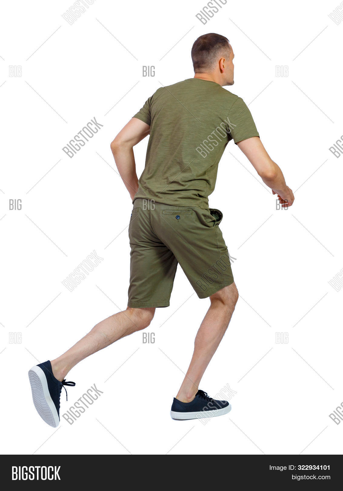 Back View Running Man Image & Photo (Free Trial) | Bigstock