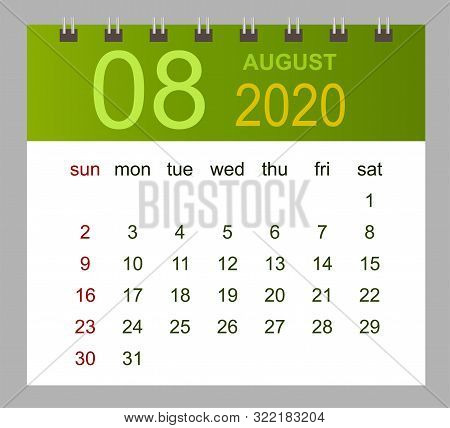 Template Calendar Vector & Photo (Free Trial) | Bigstock