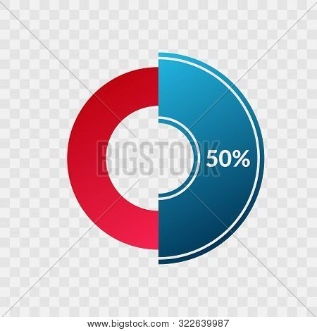 50 Percent Blue Red Vector & Photo (Free Trial) | Bigstock