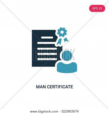 Man Certificate Icon Vector & Photo (Free Trial) | Bigstock