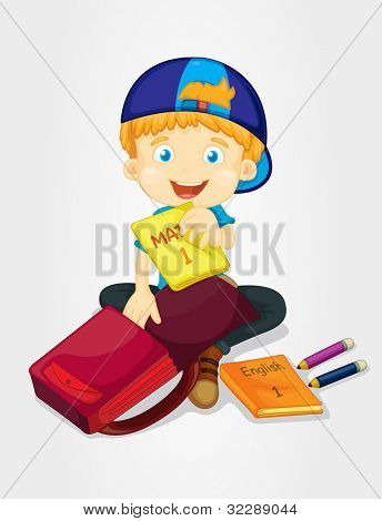 Boy Packing His School Image & Photo (Free Trial) | Bigstock