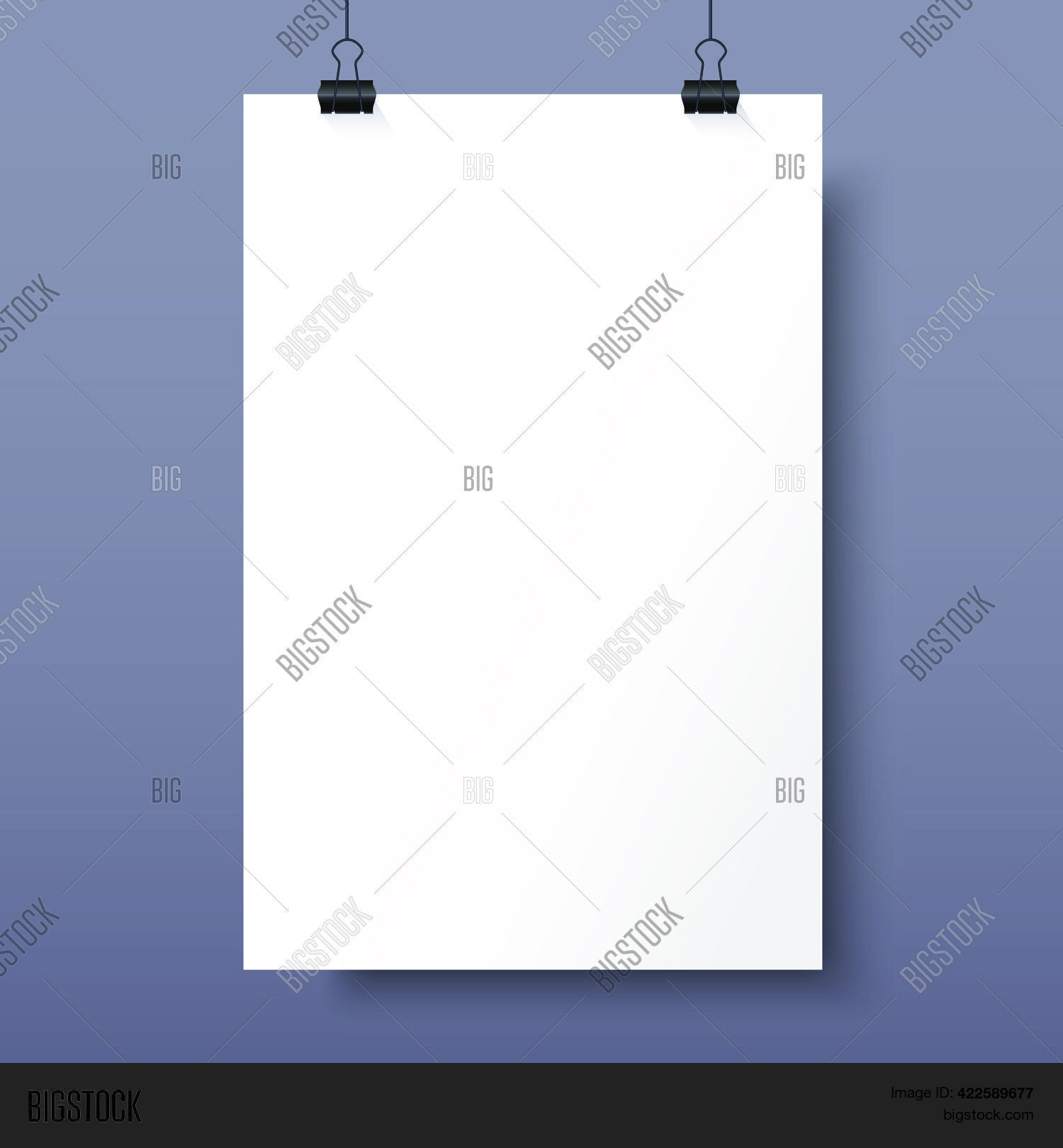Blank White Poster Vector & Photo (Free Trial) | Bigstock