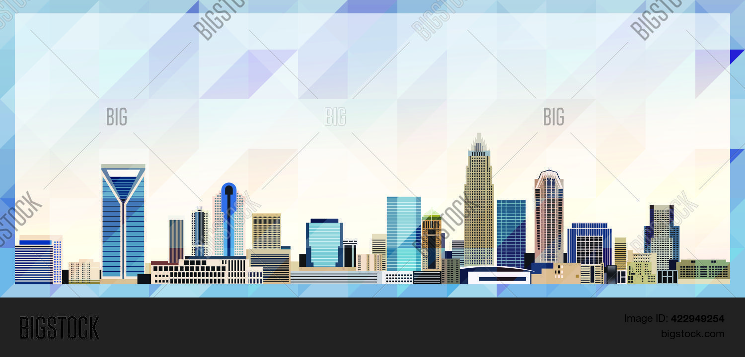 Charlotte Skyline Vector & Photo (Free Trial) | Bigstock