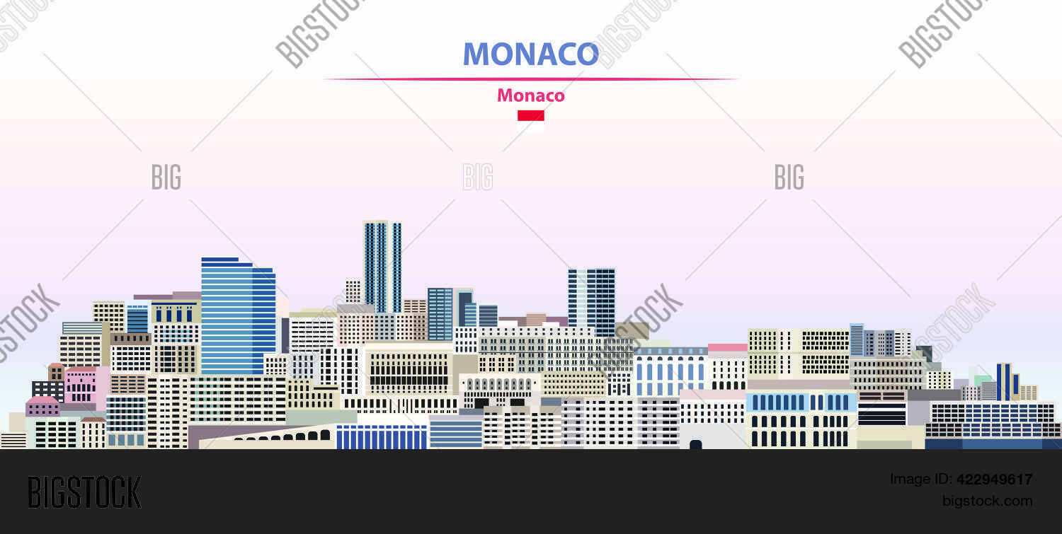 Monaco Skyline Vector Vector & Photo (Free Trial) | Bigstock