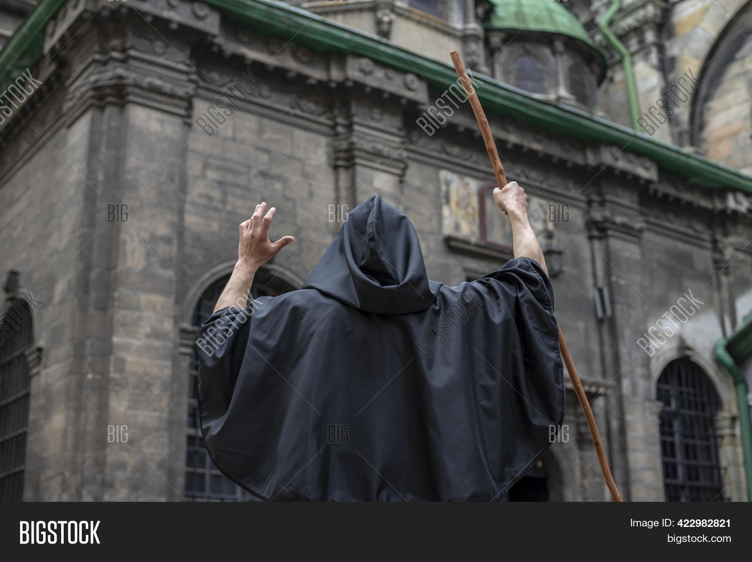 Black-robed Monk Staff Image & Photo (Free Trial) | Bigstock