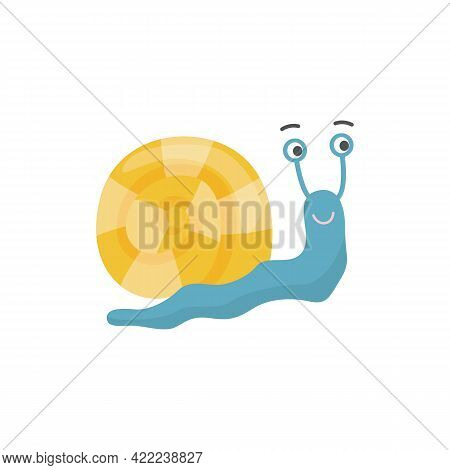 Blue Snail Yellow Vector & Photo (Free Trial) | Bigstock
